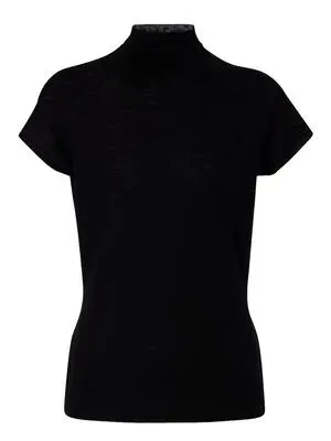 Vince Wool Jersey Top - Black