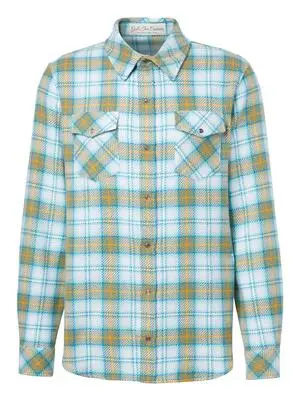 GOD'S TRUE CASHMERE Freedom Cashmere Shirt With Amethyst - Blue