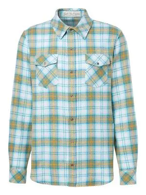 GOD'S TRUE CASHMERE Freedom Cashmere Shirt With Amethyst - Blue