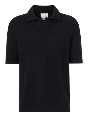 ALLUDE Wool And Cashmere Polo Sweater - Black