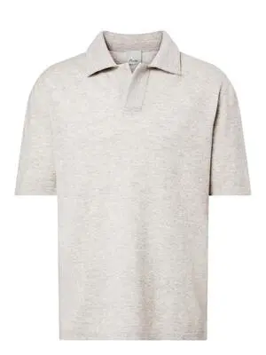ALLUDE Wool And Cashmere Polo Sweater - Grey