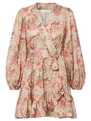Zimmermann Daylight Floral Cotton Wrap Dress - Multicoloured