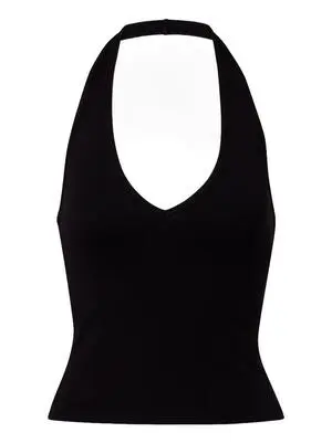 NILI LOTAN Britt Cotton Top - Black