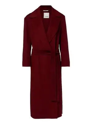 Max Mara Luna Virgin Wool Coat - Burgundy
