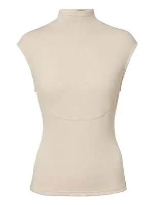 Proenza Schouler Zana Ribbed-knit Top - Beige