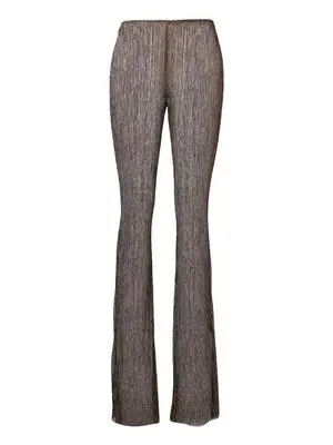 CALA DE LA CRUZ Dries Sequined Flared Pants - Brown