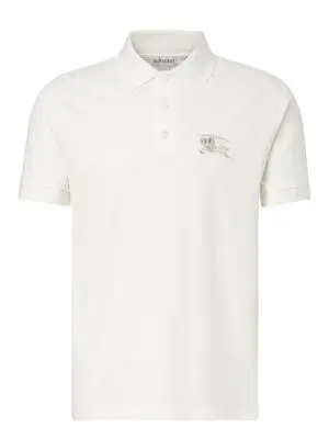 Burberry Ekd Cotton Polo Shirt - White
