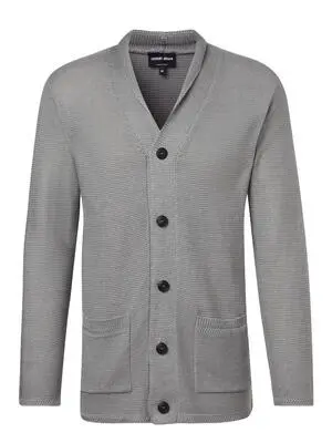 Giorgio Armani Linen-blend Cardigan - Grey