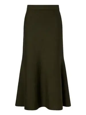 Simkhai Layne Wool Midi Skirt Green