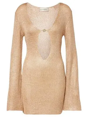 BANANHOT Rey Cutout Sequined Minidress - Gold