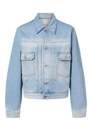 Victoria Beckham Faded Denim Jacket - Blue