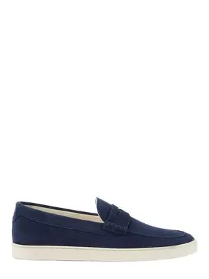 Brunello Cucinelli Suede Slip-on Sneakers - Blue