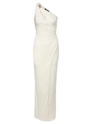Versace Medusa '95 Gathered Jersey Gown - White