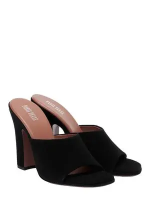 Paris Texas Ava Suede Mules - Black