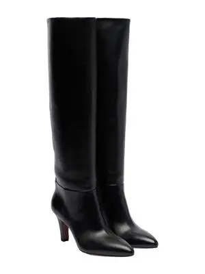 Paris Texas Elsa Leather Knee-high Boots - Black