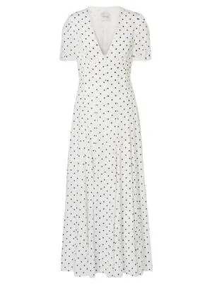 Posse Paloma Polka-dot Maxi Dress - Blue