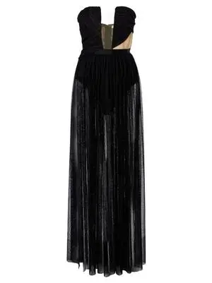 NENSI DOJAKA Semi-sheer Gown - Black