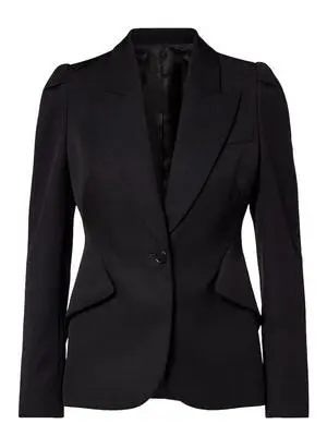 Alexander McQueen Single-breasted Wool Jacket - Black