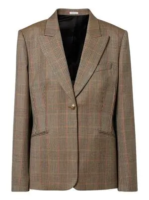 Alexander McQueen Country Check Wool Blazer - Brown