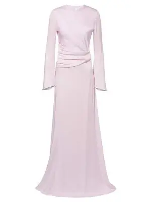 Alexander McQueen Draped Satin Gown - Pink