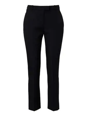Alexander McQueen Wool Straight Leg Trousers - Black