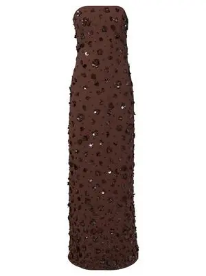 Simkhai Serafina Embellished Bustier Gown - Brown