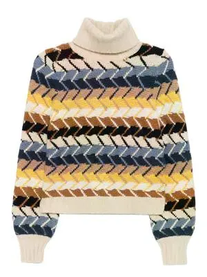 Chloé Wool And Cashmere-blend Sweater - Multicolour