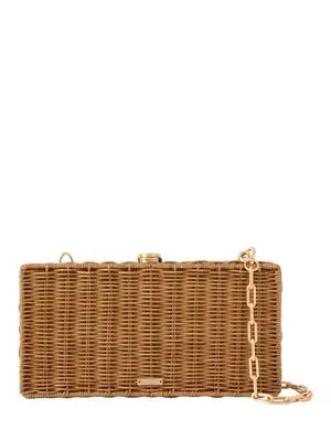 Cult Gaia Backgammon Rattan Shoulder Bag - Neutrals