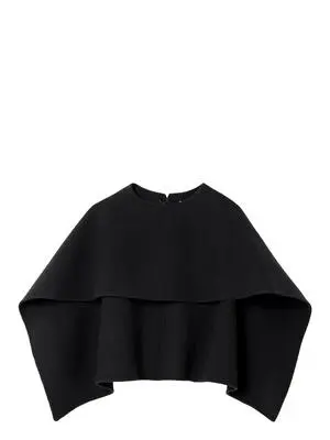 Calvin Klein Taylor Wool And Cashmere-blend Cape - Black