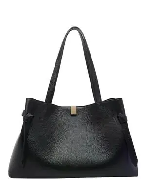 Yuzefi Gyoza Leather Shoulder Bag - Black