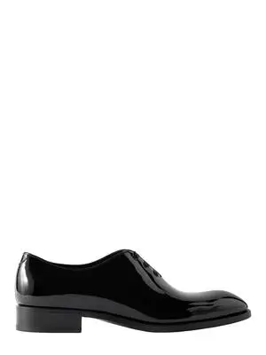 TOM FORD Elkan Patent-leather Oxford Shoes - Black