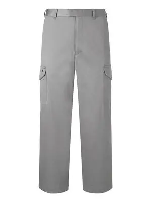 WTAPS Straight-leg Cotton-blend Twill Trousers - Gray