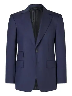 TOM FORD Shelton Super 120s Wool Blazer - Blue