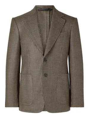 TOM FORD Shelton Wool, Silk And Linen-blend Blazer - Brown