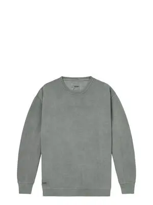 WTAPS Logo-appliquéd Cotton-blend Jersey Sweatshirt - Green