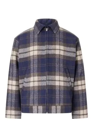 WTAPS Wrecker Padded Checked Jacket - Blue