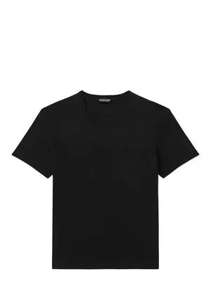 TOM FORD Cotton And Silk-blend Jersey T-shirt - Black