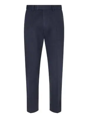 George Cleverley Straight-leg Cotton-drill Trousers - Blue