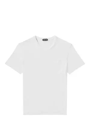 TOM FORD Cotton And Silk-blend Jersey T-shirt - White
