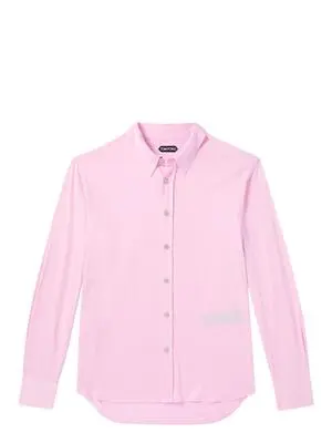 TOM FORD Silk And Cotton-blend Jersey Shirt - Pink