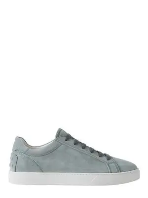 TOD'S Allacciata Cassetta Rubber-trimmed Suede Sneakers - Blue