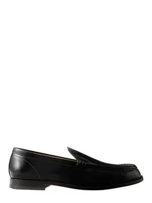 TOD'S Logo-debossed Leather Loafers - Black