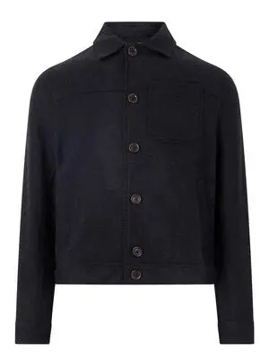 Oliver Peoples Buffalo Wool-blend Jacket - Black