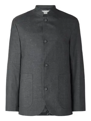 Officine Générale Meryl Wool, Silk, And Linen-blend Jacket - Gray