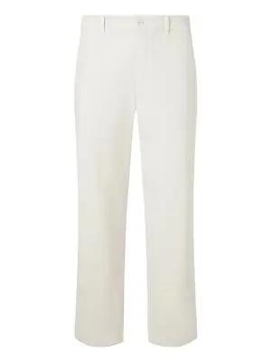 NILI LOTAN Alessio Straight-leg Cotton-blend Twill Trousers - White