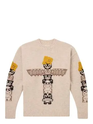Kapital Intarsia Wool-blend Sweater - Neutrals