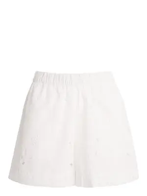 Shan Broderie Lace Shorts - White