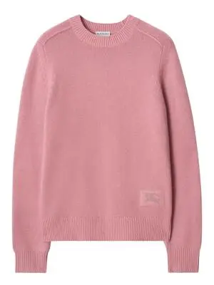 Burberry Cashmere Sweater With Equestrian Knight Design - Pink