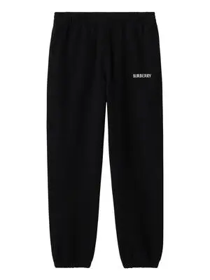 Burberry Cotton Logo Slim Sweatpants - Black