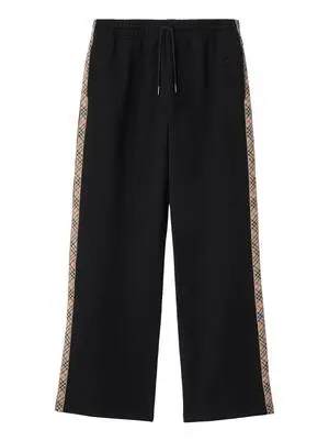 Burberry Check-trim Sweatpants - Black